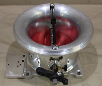 AUF-5000- 5" Accufab BILLET " Whopper" BLACK Single Butterfly THROTTLE ...