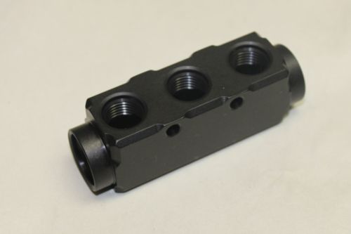 Block -Fuel Log Distribution -8AN Black Anodized Aluminum -Enderle NO ...