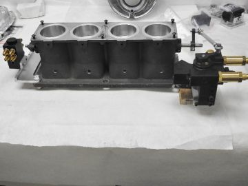 4 Port Hilborn Style Upright- EFI Injector kit with Holley ECU ...