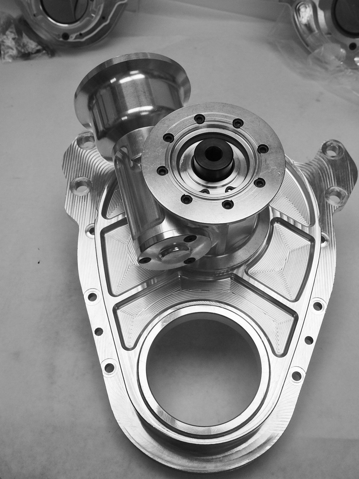 Alkydigger's Billet SB Chevy Timing Cover with RCD Billet Magneto Drive