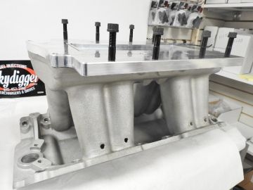 Holley Hi Ram Low Ram Blower Adapter TOP - Convert to Blower Manifold ...