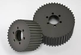 8 MM GT Black RCD Race Pulleys 3.5" WIDE HARD ANODIZED