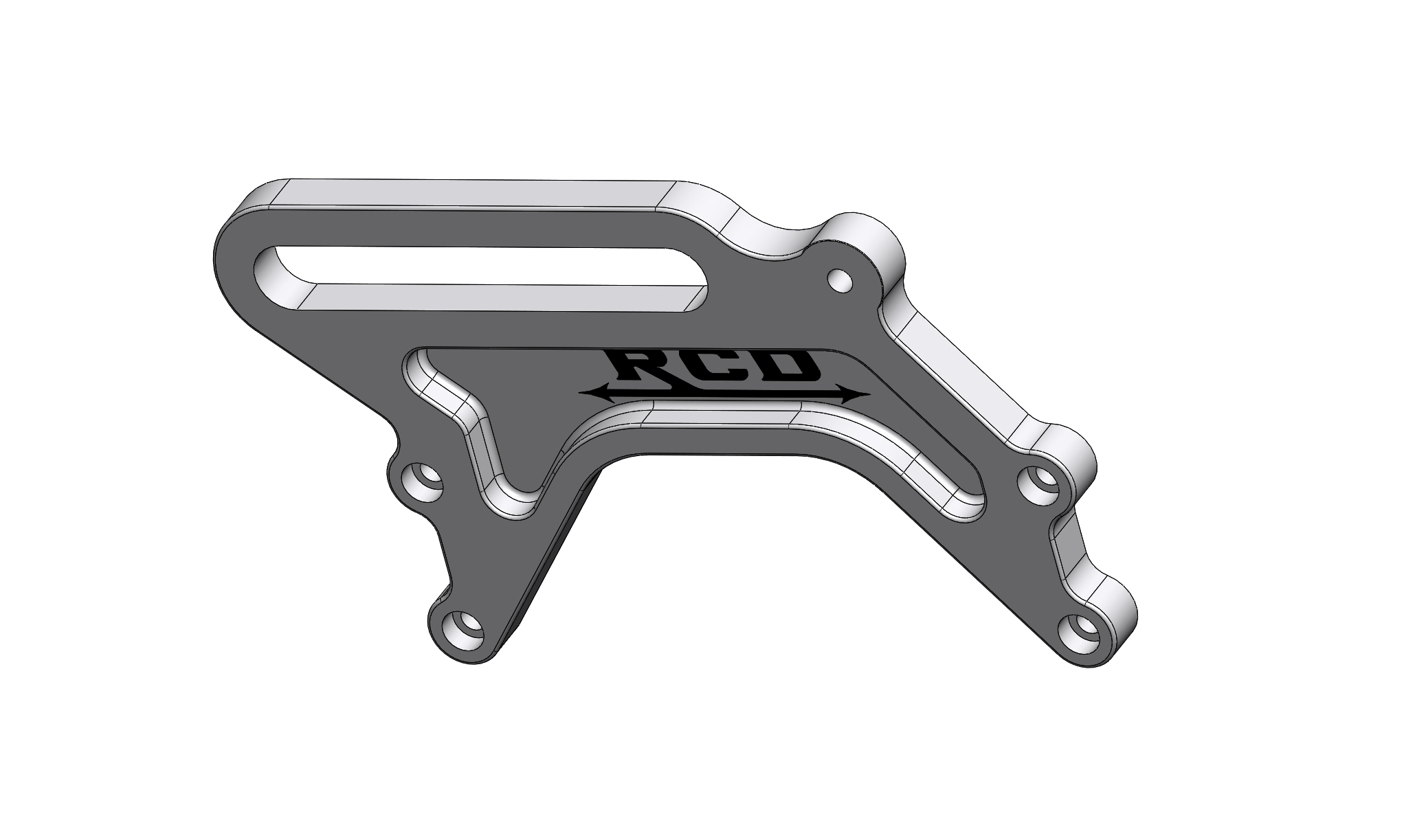 RCD BB Chevy Outboard Race Idler Mount HD INSIDE PLATE 1" SLOT