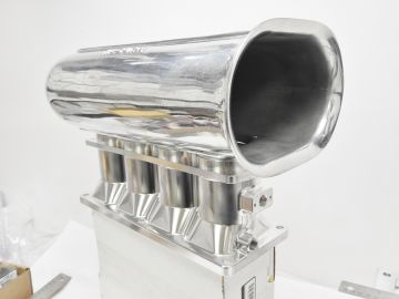 4 Port Hilborn Style Upright- EFI Injector kit with Holley ECU ...