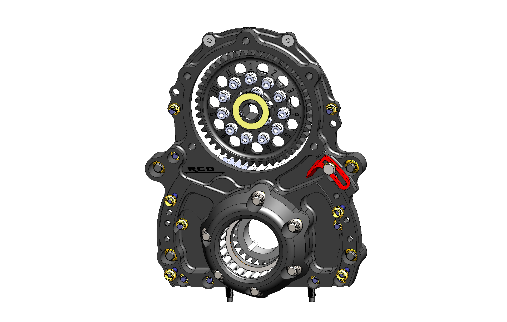 253500-0008 - RCD Gear Drive Raised Cam for TFX DUAL 1/4" KEY w Rear ...