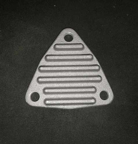 TRIANGLE BLOWER Tri-Plate Front Cover Ribbed Cast Satin W Gasket FITS ...