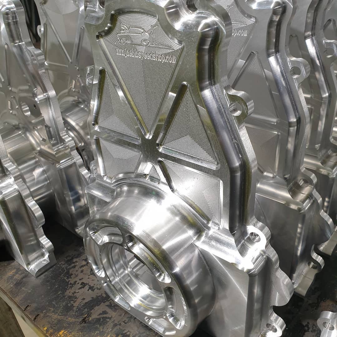 JB-LS-003-CS Crank Support Chevy LS billet Timing Cover - with ...