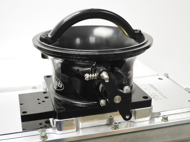 AUF-5000- 5" Accufab BILLET " Whopper" BLACK Single Butterfly THROTTLE ...