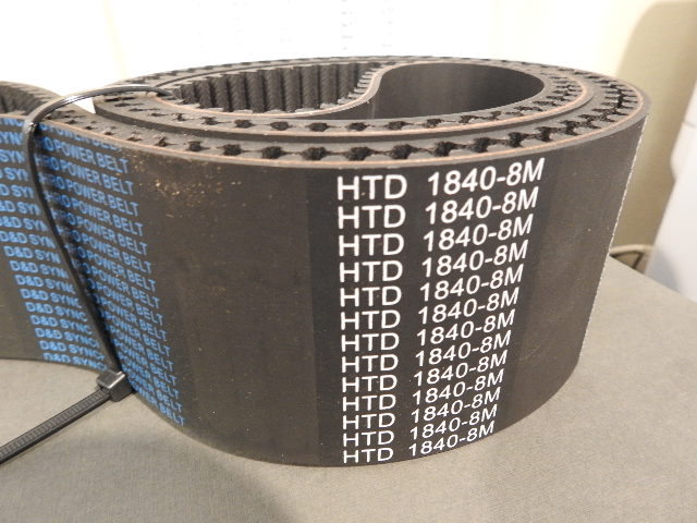 8m x 1840m x 75m HTD 3" WIDE 72.4" " Rubber Neoprene 8MM Blower Belt 1840